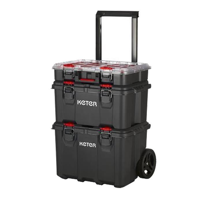 Keter Pack N Stack Hart Modular System 3 Katlı Tekerlekli Takım Çantası ...