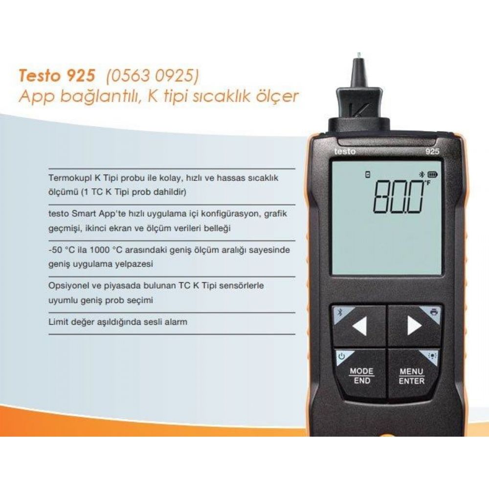 Testo 925 Mıknatıs Problu Metal Yüzey Sıcaklık Ölçer Seti ...