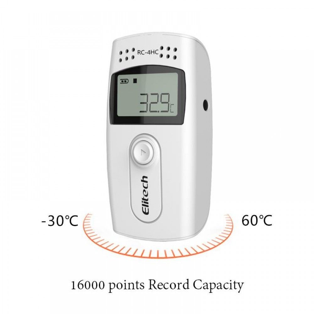 Elitech RC-4HC Mini Sıcaklık ve Nem Kayıt Cihazı Datalogger ...