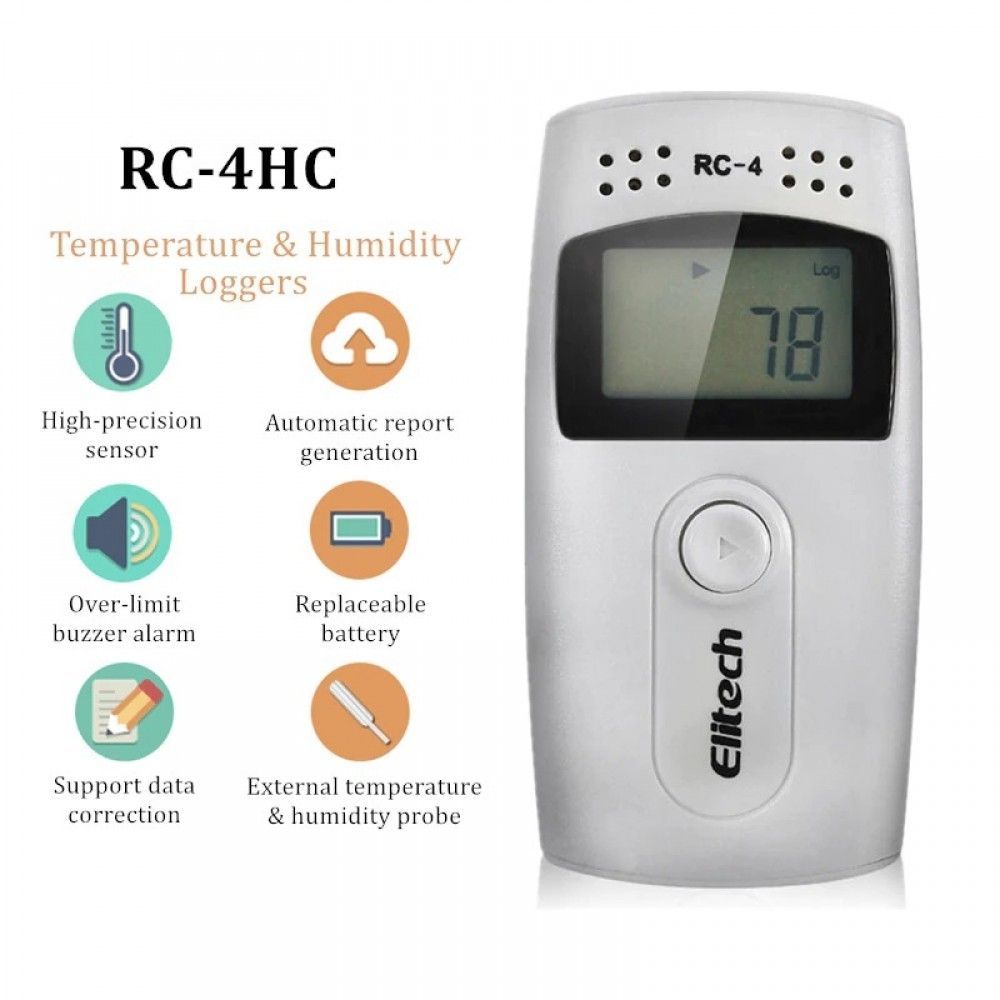 Elitech RC-4 Mini Sıcaklık Kayıt Cihazı Datalogger - sanayipazari.com