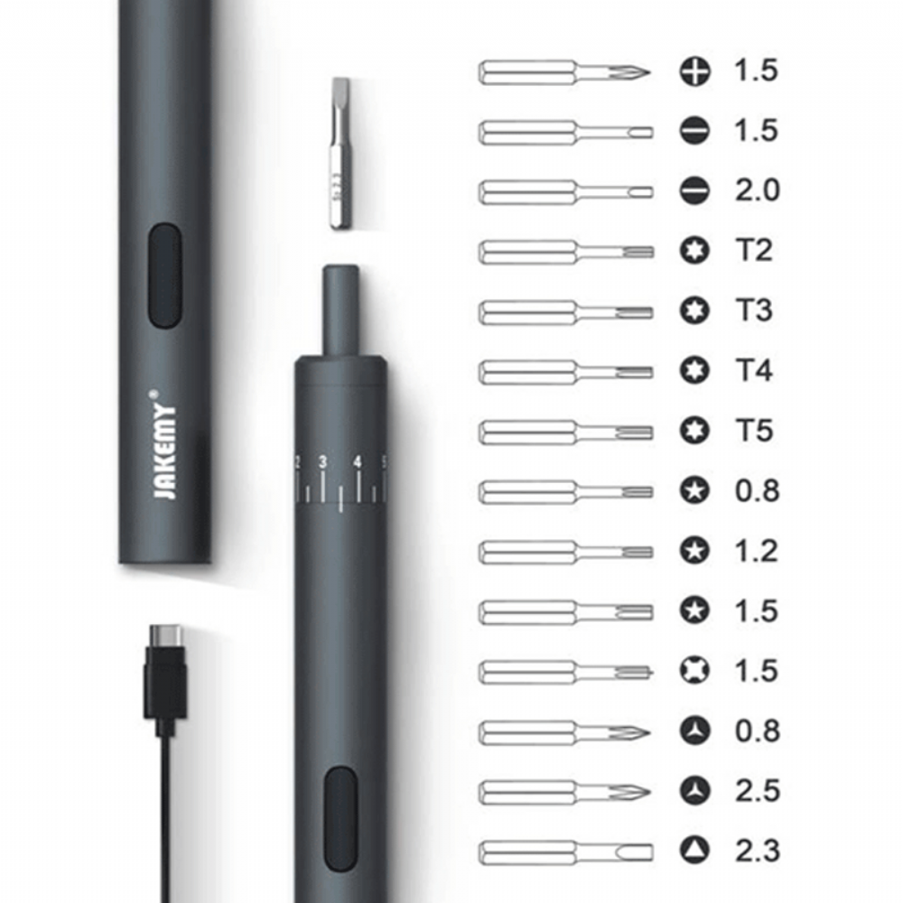 Jakemy JM-Y02 Şarjlı Bit Set 18 Parça - sanayipazari.com